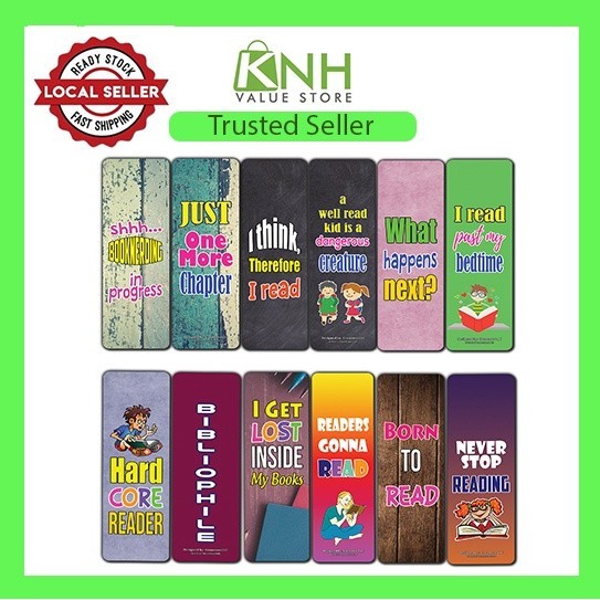Hard Core Reader Bookmarks (6-Pack) | Shopee Malaysia