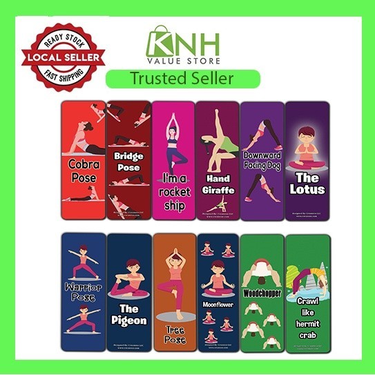 Funny Yoga Poses Bookmarks (6-Pack) | Shopee Malaysia