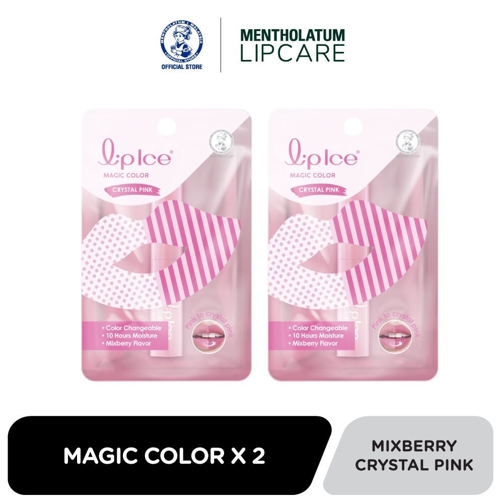 [Bundle of 2] Mentholatum LIPICE MAGIC COLOR PINK MIXBERRY | Shopee ...
