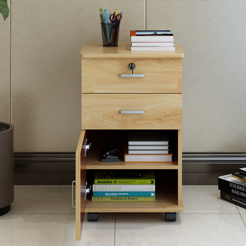 J-H/ SWooden Office Cabinet under Table Mobile Short Cabinet File ...