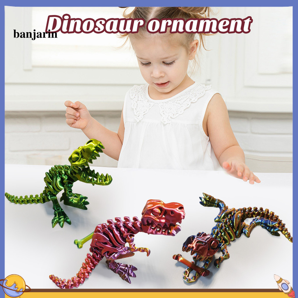 Banjarin Movable Joints Dinosaur Toy Kids Dinosaur Sculpture ...