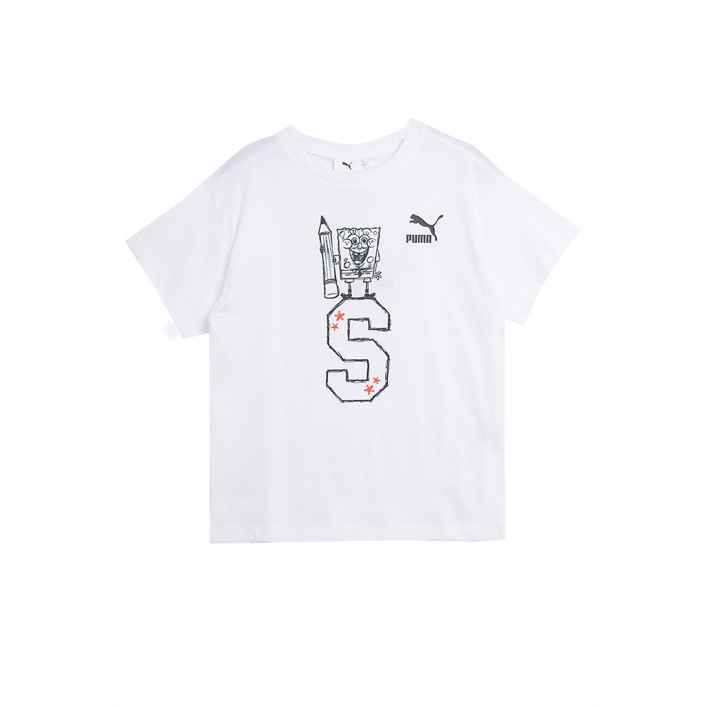 Puma - SPONGEBOB SQUAREPANTS x PUMA Big Kids' Graphic Tee (Unisex-kids ...