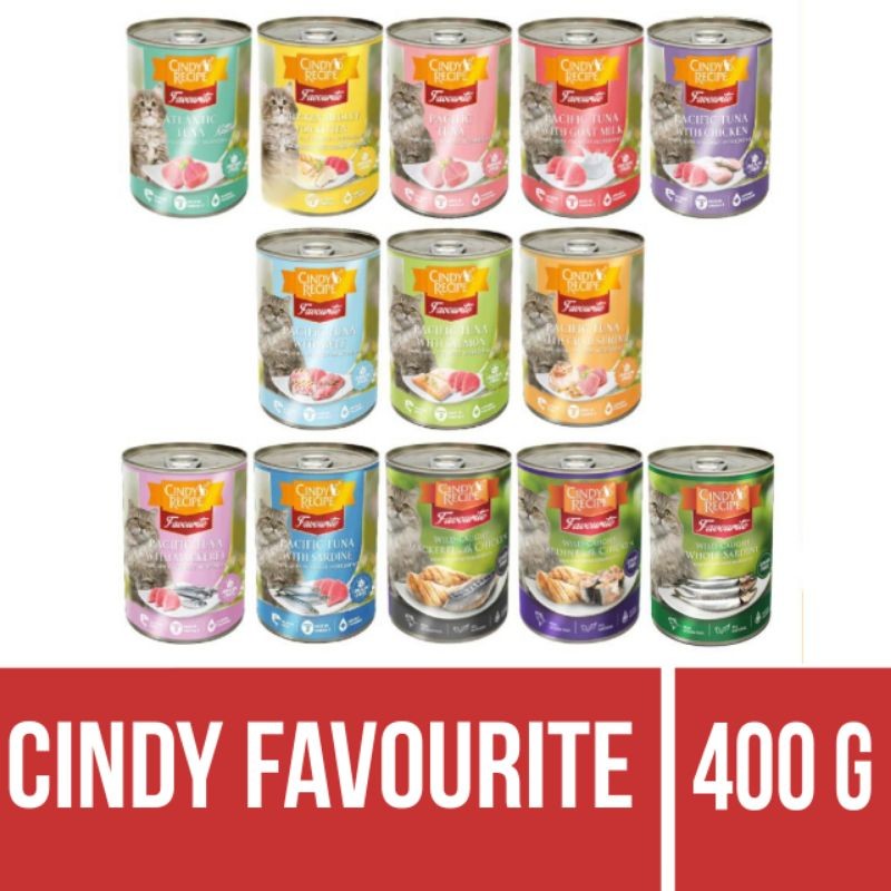 CINDY RECIPE FAVOURITE CAT CAN FOOD 400G | Shopee Malaysia