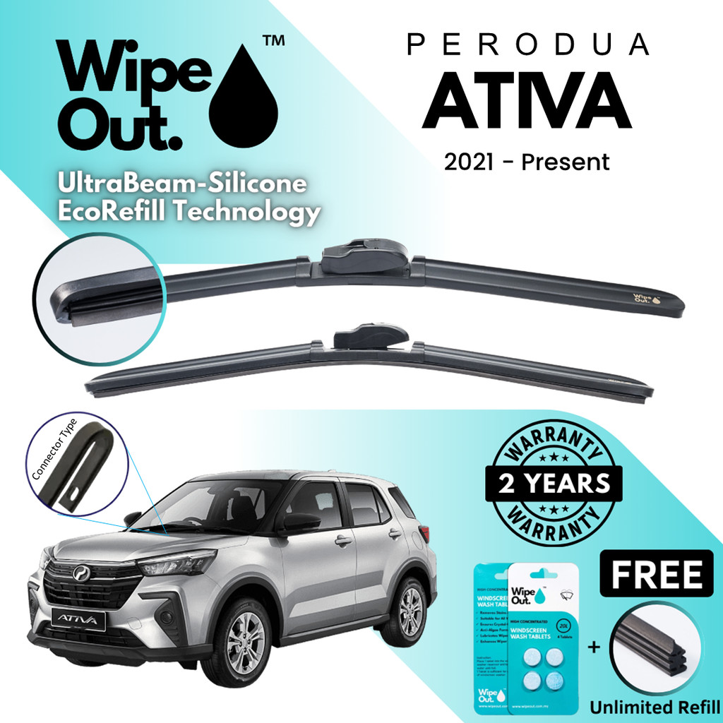 [PREMIER] WipeOut UltraBeam Silicone EcoRefill-Technology Wiper Perodua ...