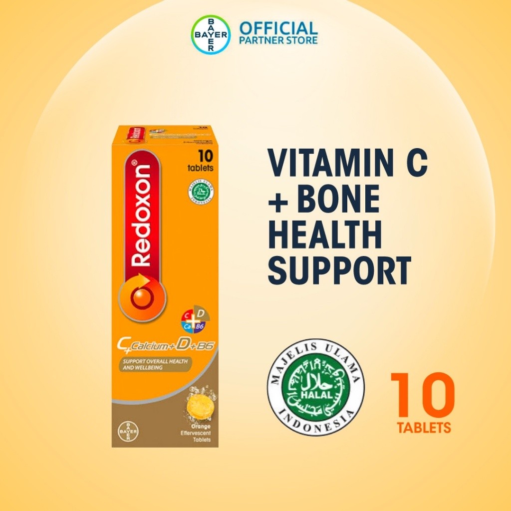 Redoxon C + Calcium + D + B6 Effervescent Tablet - Orange (10's ...