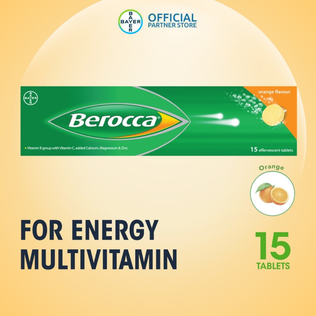 Berocca Flavour Effervescent Tablet - Orange (15's) | Shopee Malaysia