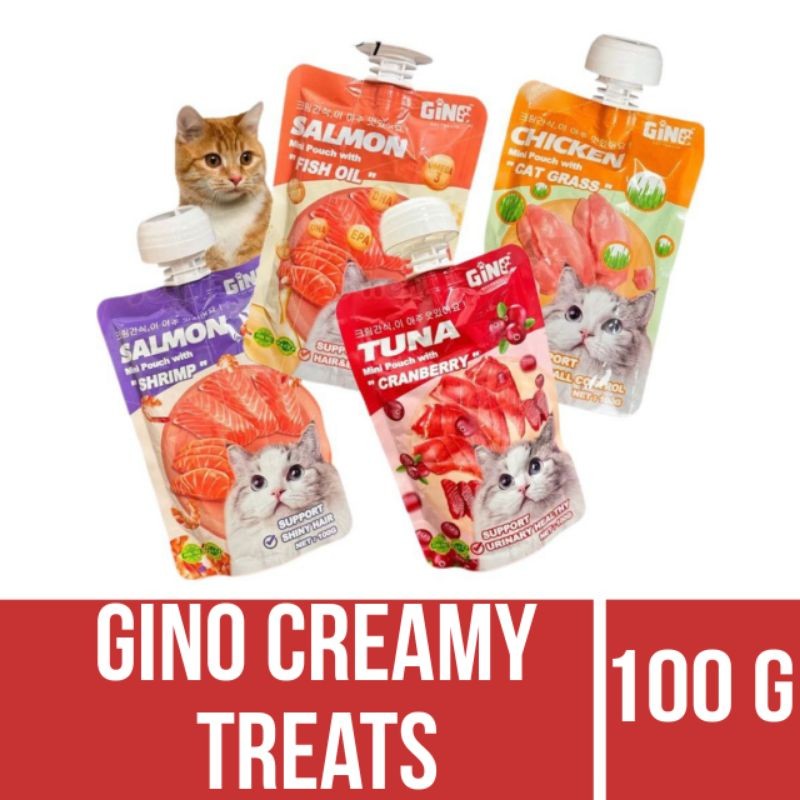 GINO Cat Treats 100g/pack (CHICKEN,SALMON/TUNA) | Shopee Malaysia