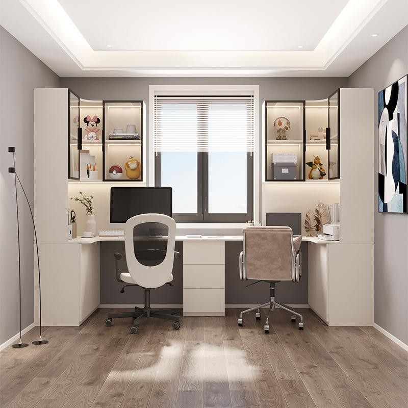 JY-H/Simple Corner Desk Bookshelf Integrated Combination Light Luxury ...