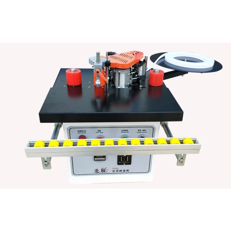 Edge banding machine mini PVC trimming machine with double cylinder ...