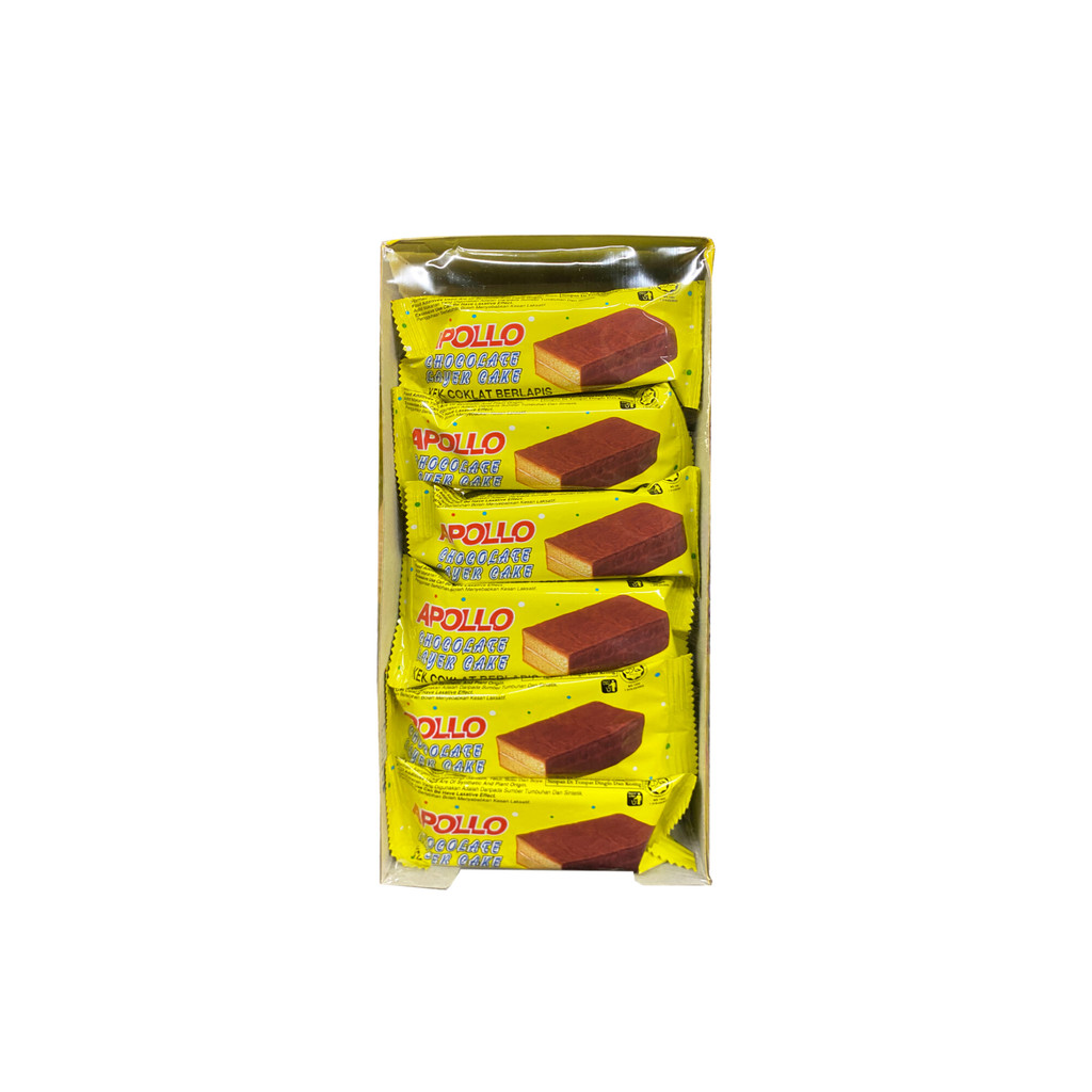 Apollo Chocolate Layer Cake 18g x 24 Pieces | Shopee Malaysia