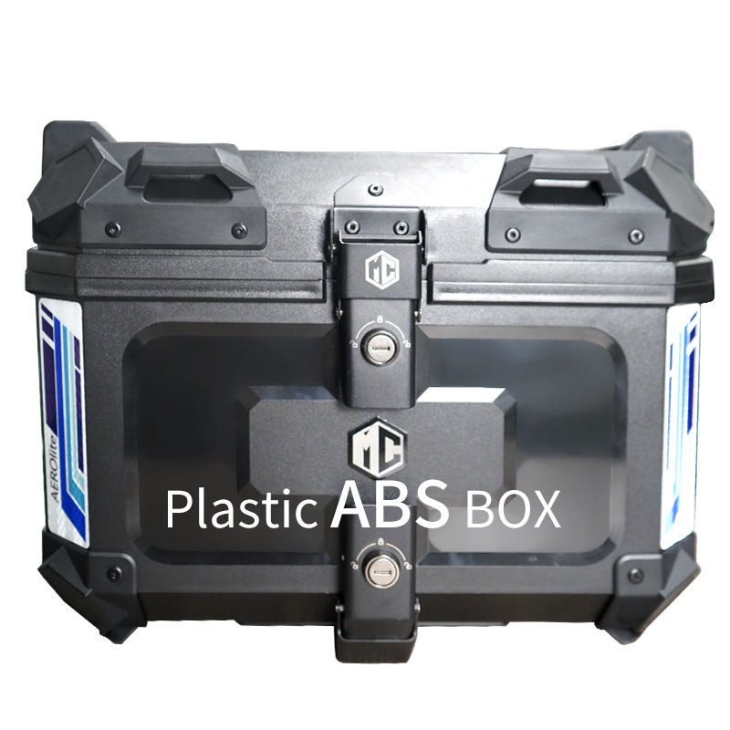 Custom Double lock embossing Plastic 45L top box Universal ABS ...