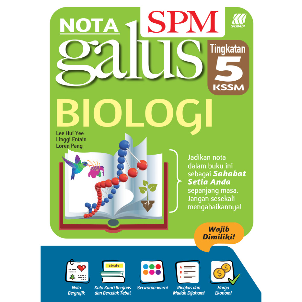 Sasbadi: Nota Galus: Biologi + Biology: Tingkatan + Form 5: NG24SBY5 ...