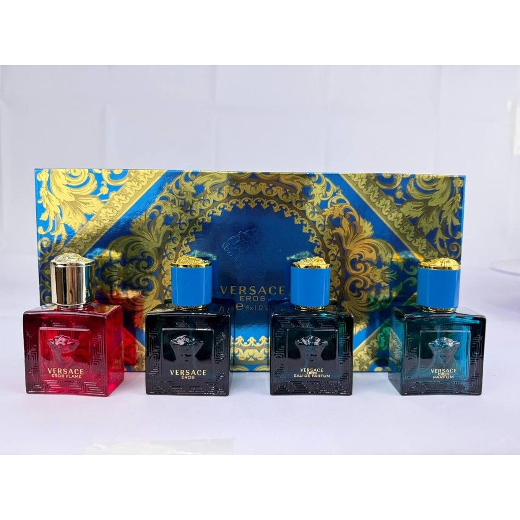 (New_Arrival) 💯 ORI Rejected Versace Eros Miniature Set 4in1 | Shopee ...