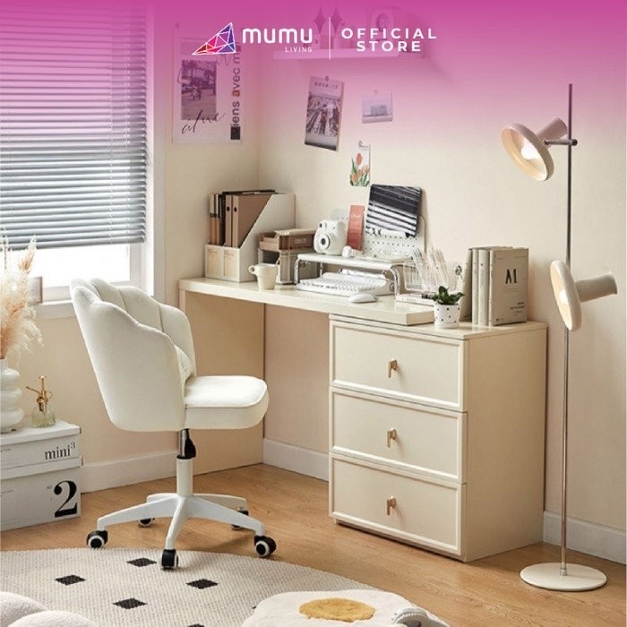 [MUMU Living] Colette Study Table with Chest of 3 Drawers | Shopee Malaysia