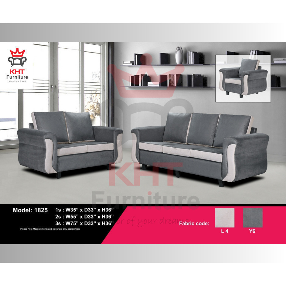 (KL & Selangor) Fabric Modern Sofa 1, 2 and 3 Seater Full Set Sofa ...