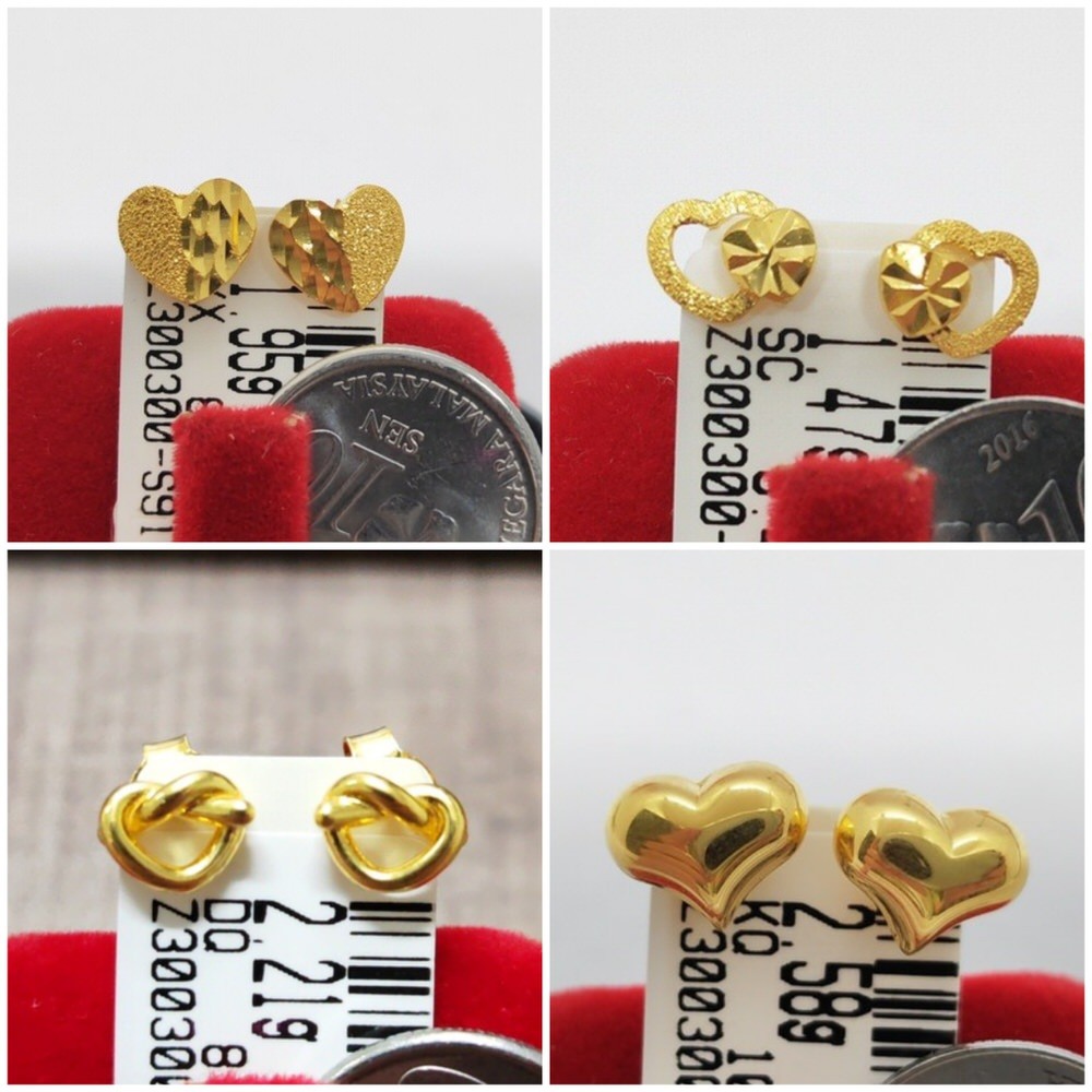 Emas916, Subang Paku Love 300300 P500 | Shopee Malaysia