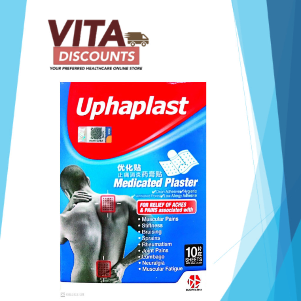 [SATU KOTAK 10 KEPING] UPHAPLAST MEDICATED PLASTER SHEETS 10S EXP07 ...