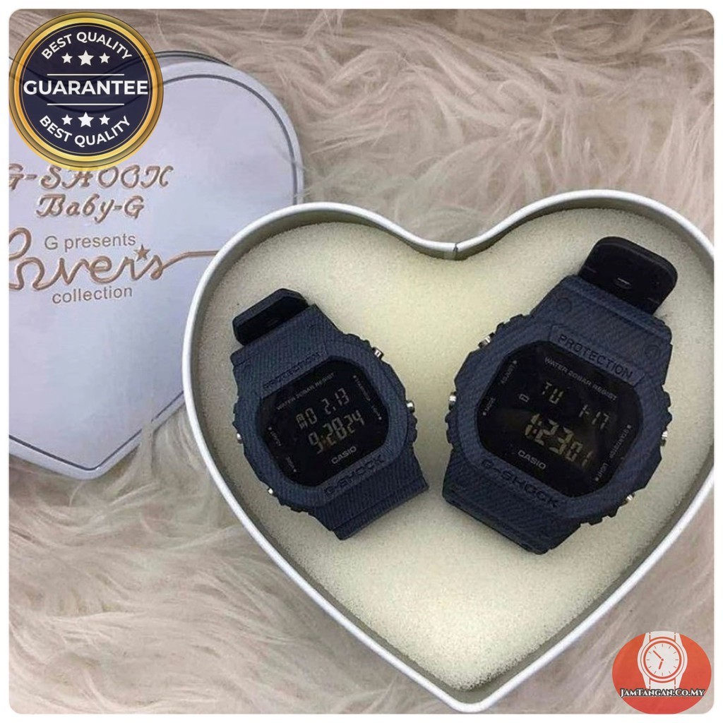 [MALAYSIA 2 YEARS WARRANTY] JAM GSHOCK COUPLE SET PETAK MURAH DUAL TIME ...