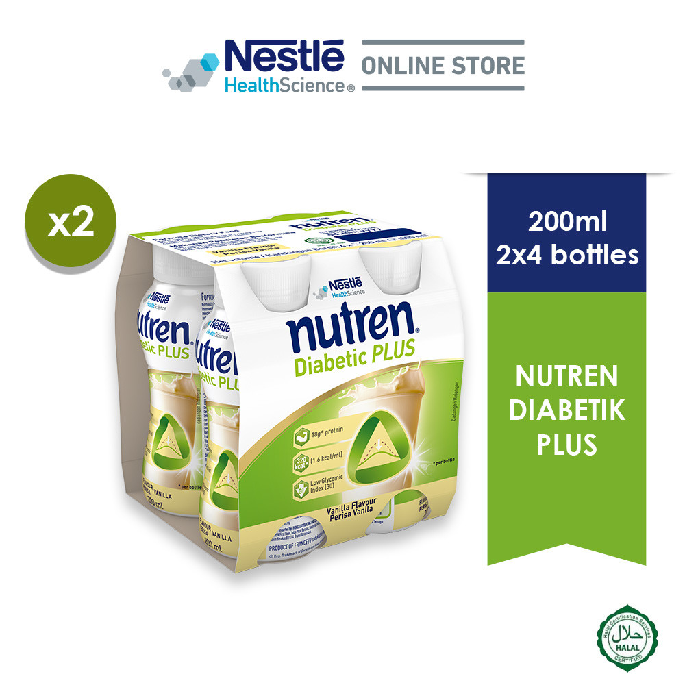 Nutren Glocobalance Plus - Vanilla Flavour (4's x 200ml x 2 Clusters ...