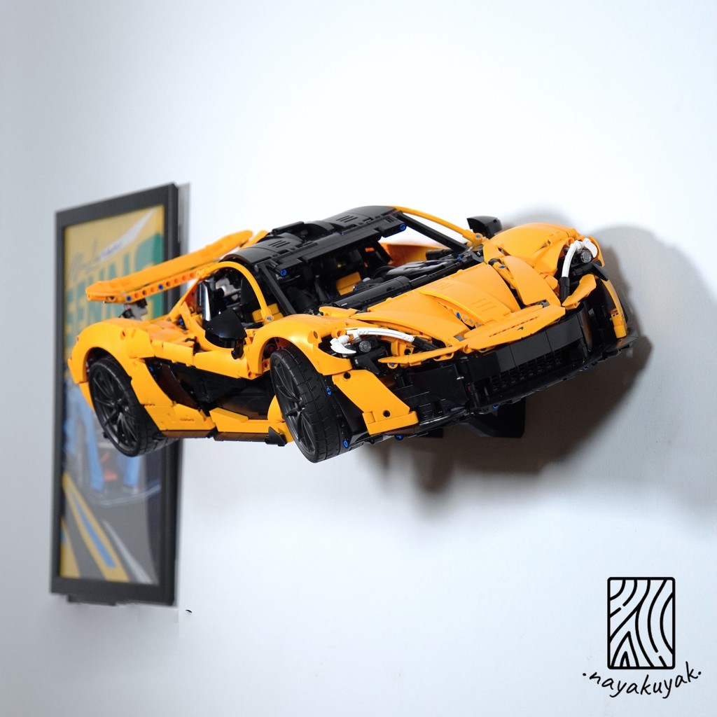 Offset & Flush Wall Mount for Lego Technic McLaren P1 [42172] (Facing ...