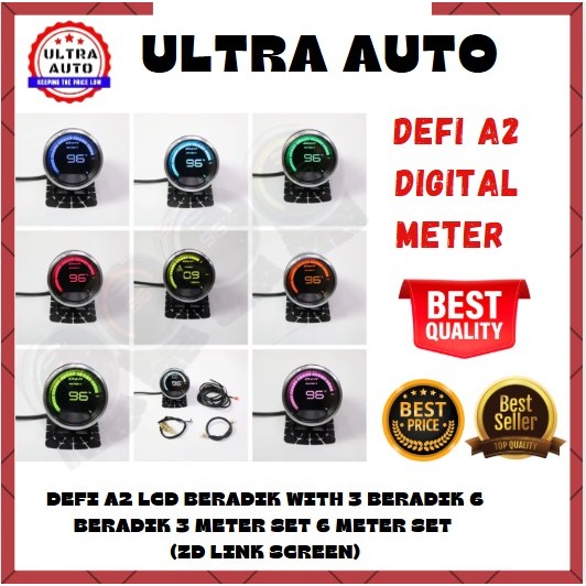 DEFI A2 RGB DIGITAL LINK METER ZD ADVANCE ADIK BERADIK VACUUM BOOST ...