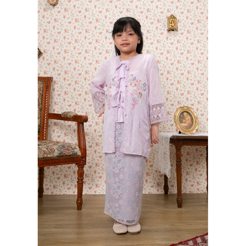 Lubna Kids - AYANA EMBROIDERED KEBAYA SET (Girls) | Shopee Malaysia