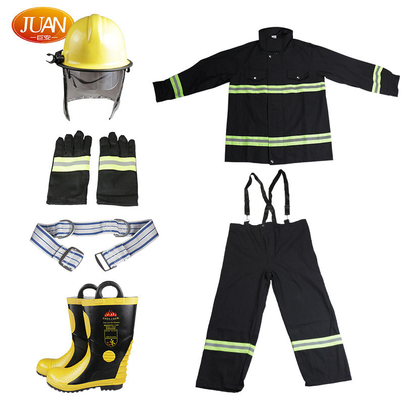Q-8/02Firefighting Suit Fire Rescue Suit Full Set Firefighting Combat ...
