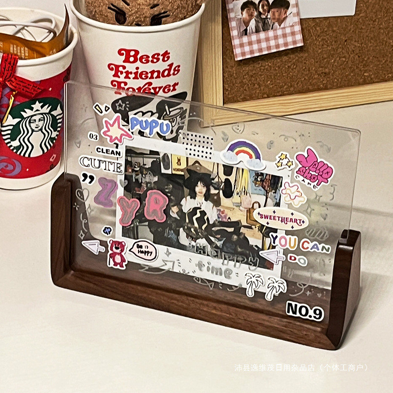 HY-6/Polaroid Acrylic Floating Photo Frame Empty Frame diy Desktop ...
