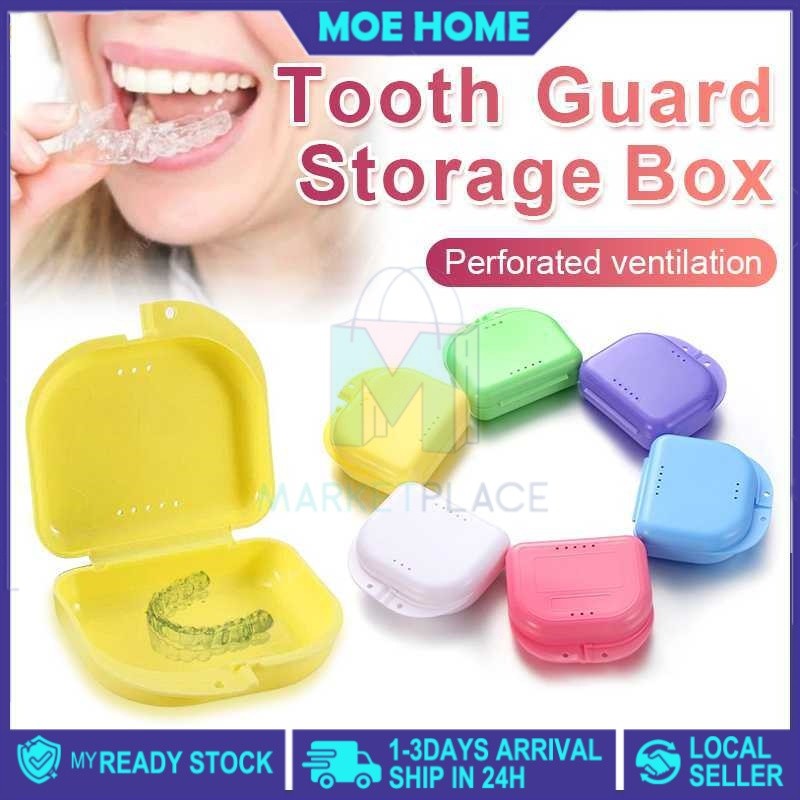 Mini Denture Box Dental Retainer Portable Mouth Guard Container ...