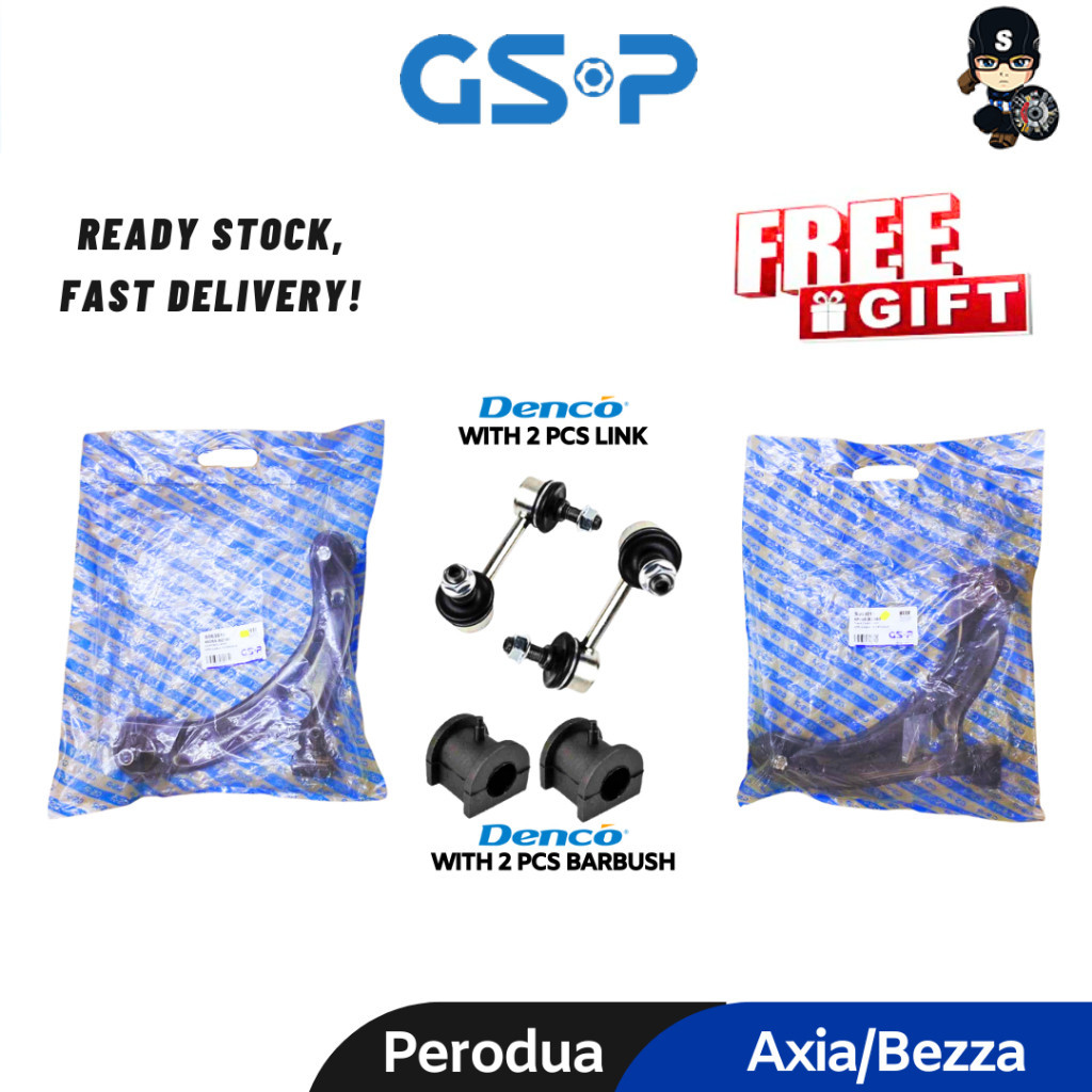 Original GSP LOWER ARM FOR PERODUA AXIA/BEZZA LEFT (KIRI) & RIGHT ...