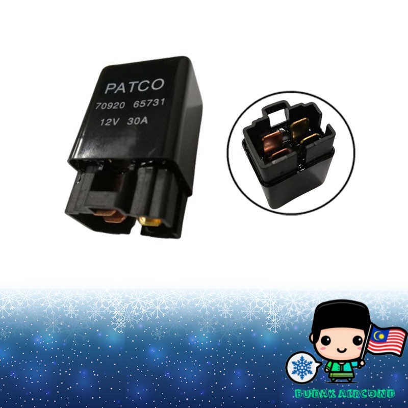 RELAY AIR COND - PROTON WIRA 30A 4PIN PATCO RELAY 70920-65731 (PLASTIC ...