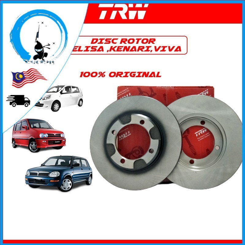(Single Layer) TRW Front Disc Rotor - Perodua Kelisa / Kenari / Viva (1 ...