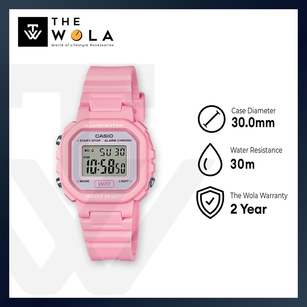 Casio Kid's Digital LA-20WH-4A1 Pink Resin Band Casual Watch (watch for ...