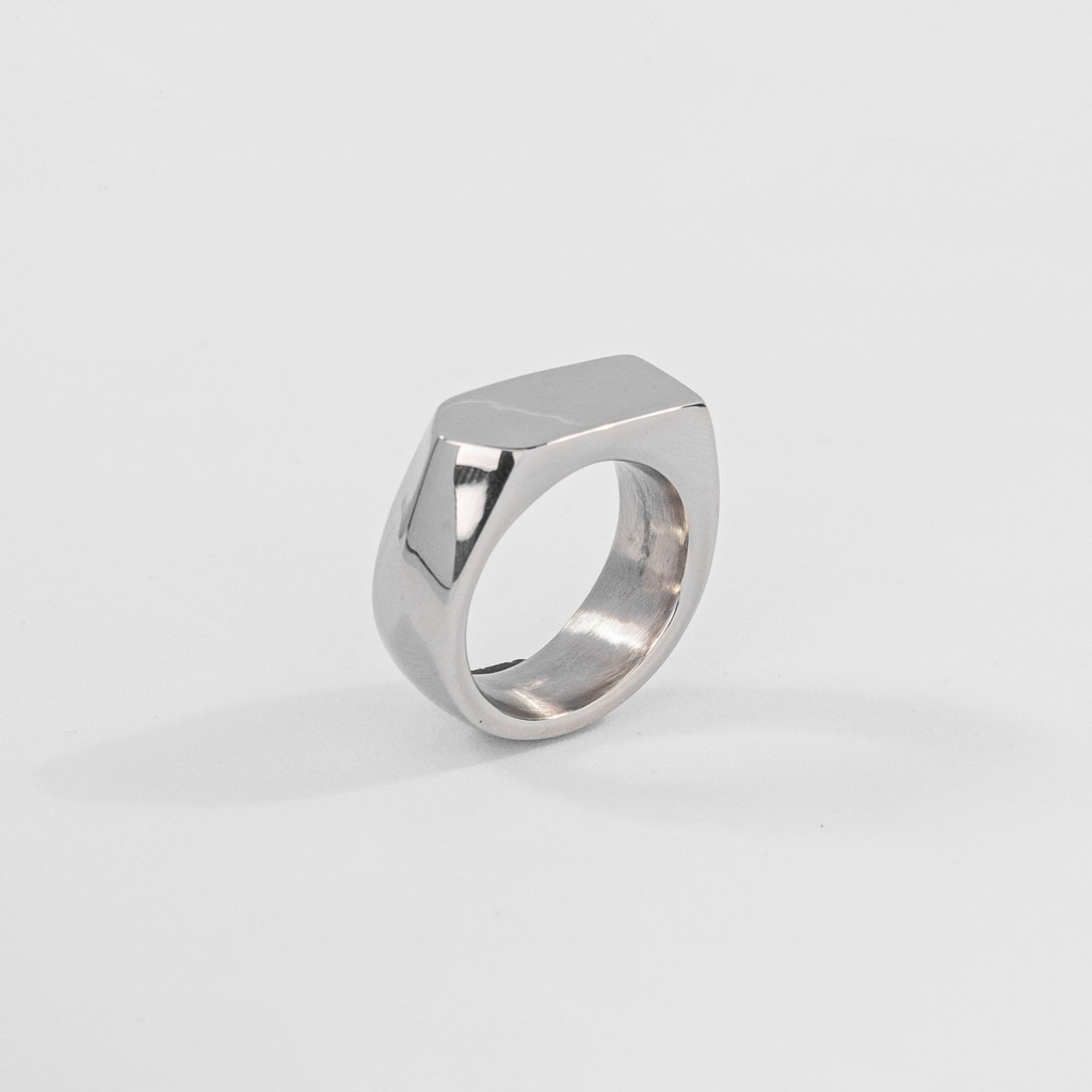 Steel Signet Ring (Silver) | Shopee Malaysia