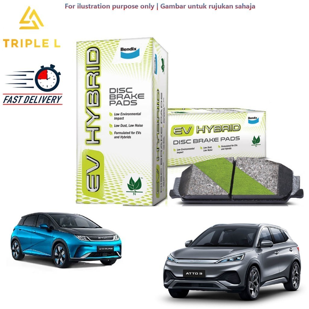 ORIGINAL BENDIX EV HYBRID BRAKE PADS BYD ATTO3 DOLPHIN | Shopee Malaysia