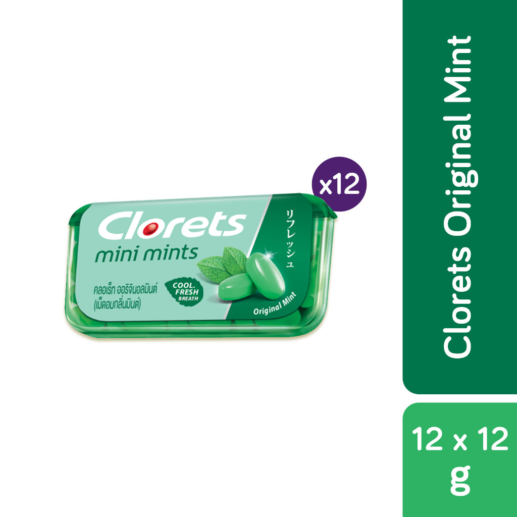 [Bundle of 12] Clorets Actifresh Mint Candy 35s (Original Mint / Clear ...