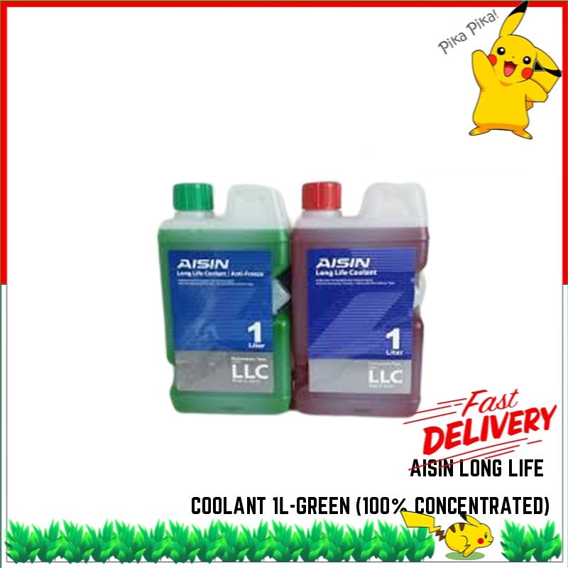 ️ AISIN ️ LONG LIFE COOLANT 1L-GREEN (100% CONCENTRATED) PKC NEED MIX50% 1 LITER , 1LITER ...