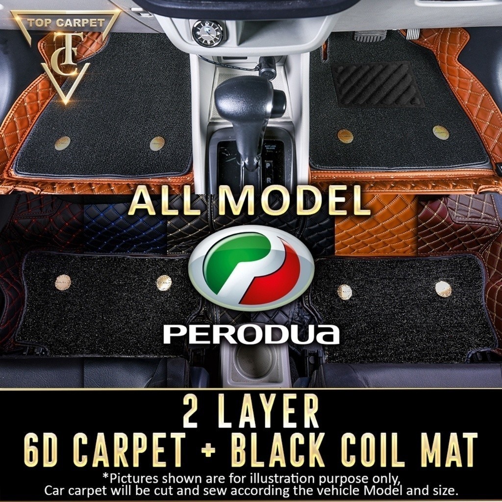 Top Carpet [ PERODUA SUV MPV + MYVI ] Top Carpet 6D Pu Leather Car ...