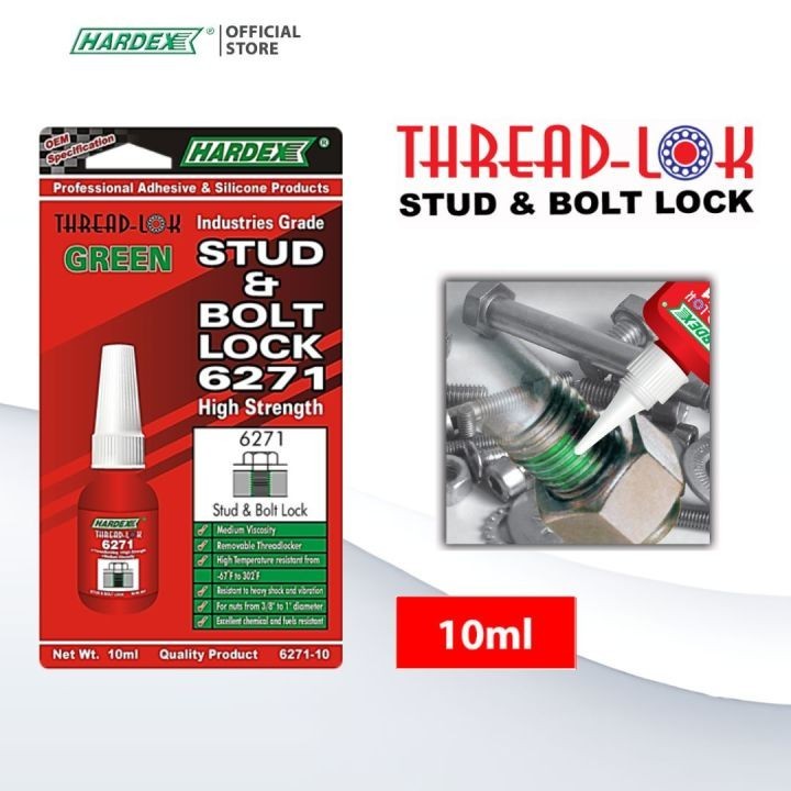 Hardex TL6271-10 Stud & Bolt Lock 10ml - GHD6271 Thread Locker Adhesive ...