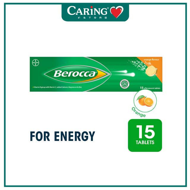 BEROCCA VITAMIN B+C ORANGE EFFERVESCENT TABLET 15’S | Shopee Malaysia