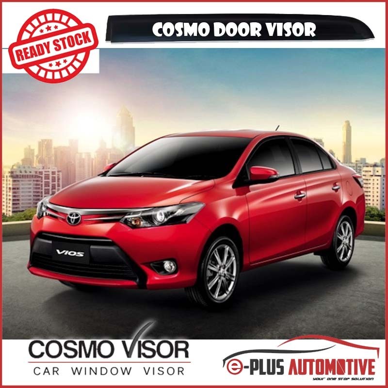 Cosmo Door Visor (3'' Small (+ -) & 4' Medium) Compatible With Toyota Vios / Yaris Sedan 2014 ...