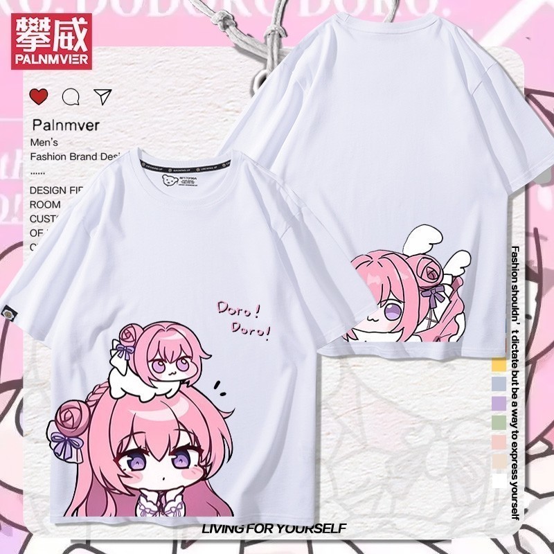 Baju Doro Dorothy Pink Hair Dog Anime T-shirt Unisex Cotton Lengan ...
