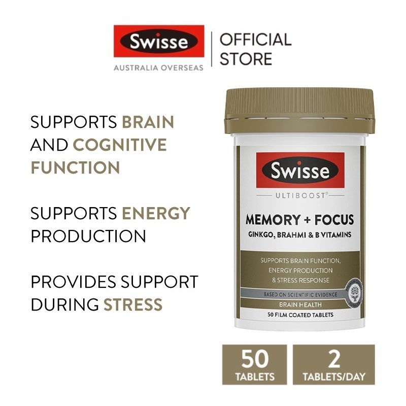 Swisse Ultiboost Memory + Focus 50 Tablets (EXP:08 2028) | Shopee Malaysia