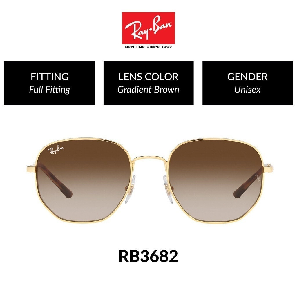 Ray-Ban CORE RB3682 001/13 | Unisex Global | Sunglasses | Size 51mm ...