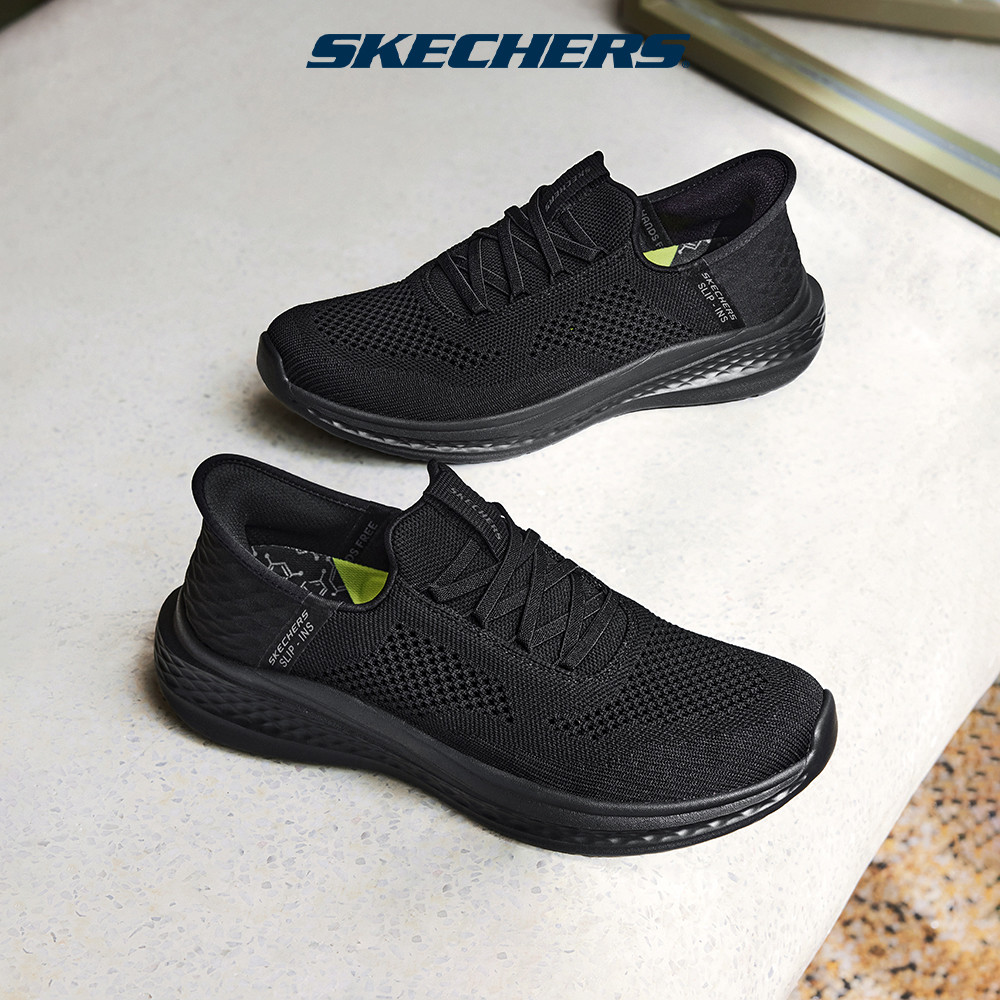 Skechers Men Slip-ins Relaxed Fit Usa Street Wear Slade Quinto Shoes - 210810-BBK Air-Cooled ...