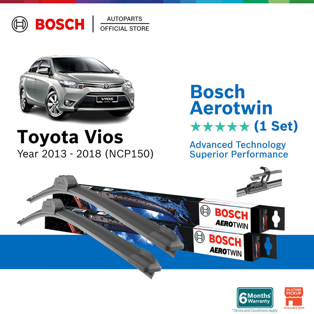 Bosch Aerotwin Retrofit U Hook Wiper Set untuk Toyota Vios NCP150 (24"/14") | Shopee Malaysia