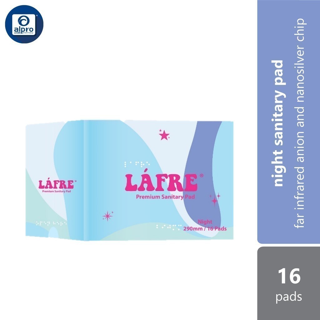 Lafre Sanitary Pads Night Use 290mm 16s | Lady Anion Far-IR Layer for ...