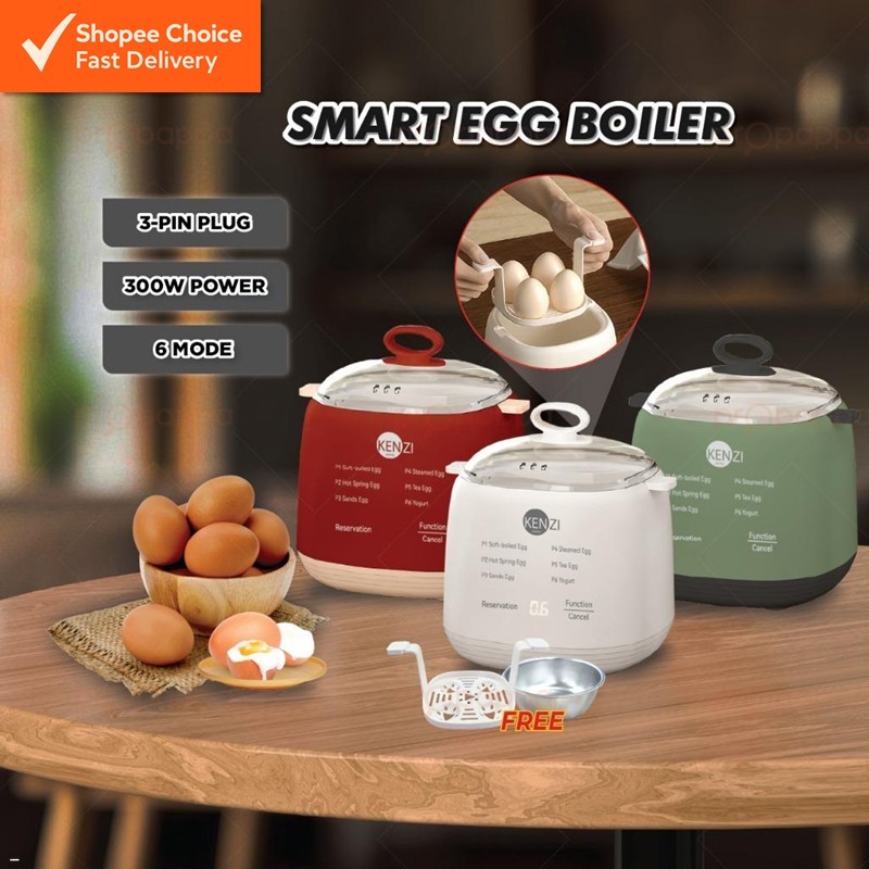 6-in-1 Multifunction Electric Egg Boiler Machine – Half Boiled Egg Maker | Steamer | Poacher ...