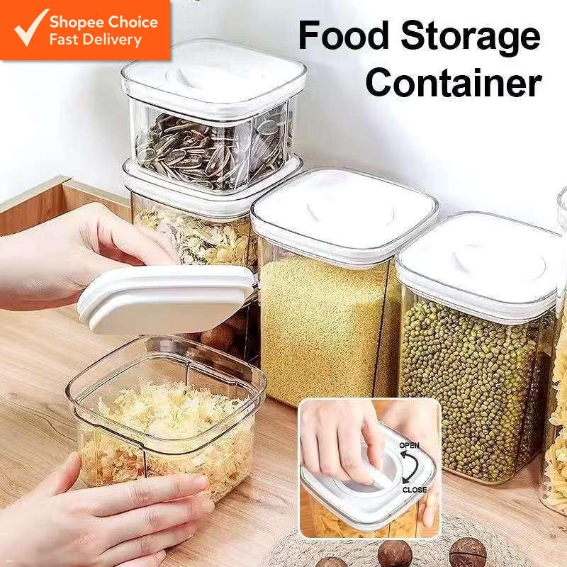 [Shopee Choice] Stackable Extra Airtight Twist Lock Transparent Food ...