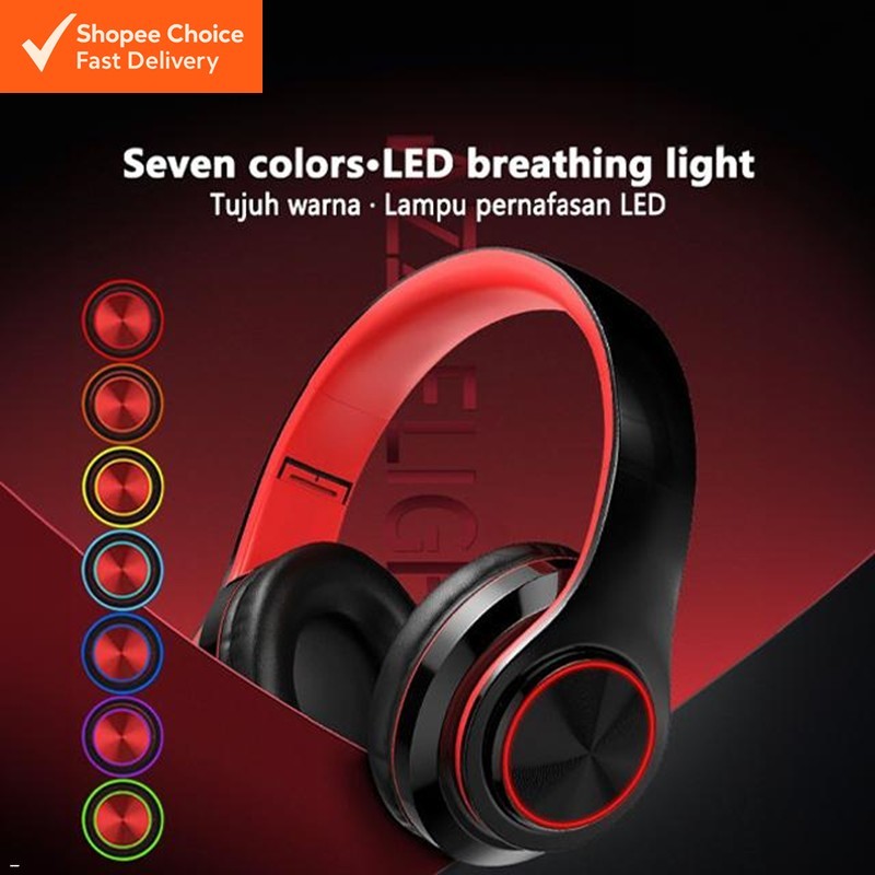 [Shopee Choice] B39 Wireless Headset Bluetooth 5.0 LED Bass Stereo ...
